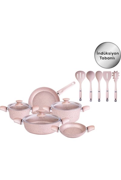 Karaca Biogranit Rosegold New Indüksiyon Tabanlı 13 Parça Tencere Seti Karaca Biogranit Rosegold New Indüksiyon Tabanlı 13 Parça Tencere Seti
