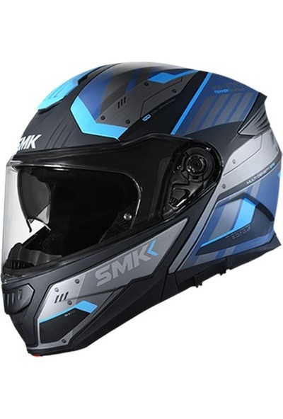 Smk Gullwing Tekker Mat Çene Açılır Kask | Mavi