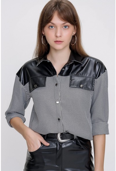 Hakke Piti Kare Deri Gömlek Hakke Piti Kare Deri Gömlek