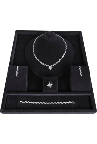 Hayalperest Boncuk Mekik Zirkon Taşlı Kolye Küpe ve Bileklik Set Hayalperest Boncuk Mekik Zirkon Taşlı Kolye Küpe ve Bileklik Set