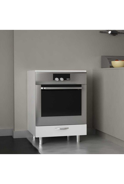 Era Home Sema Ankastre Çekmeceli Fırın Dolabı Beyaz