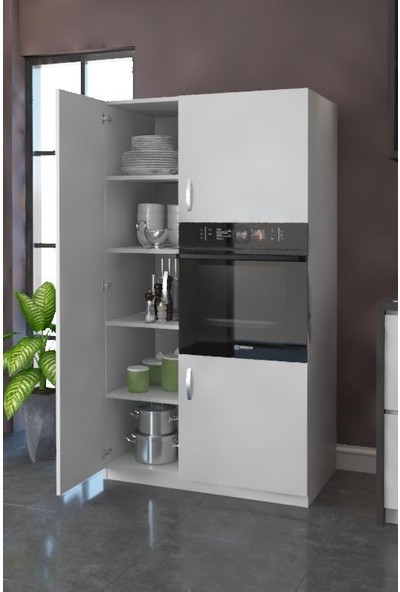 Era Home Büyük Ankastre Mutfak Fırın Dolabı Kapaklı