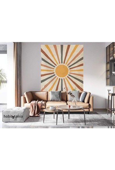 Hobimania Duvar Örtüsü Güneş Sun Psychedelic 150X200 cm Duvar Dekorasyon Moda