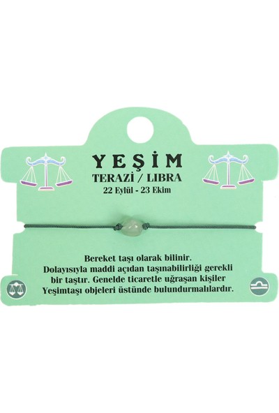 Cetinaccessories Yeşim Doğal Taş Terazi Burç Ip Bileklik Cetinaccessories Yeşim Doğal Taş Terazi Burç Ip Bileklik