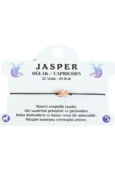Cetinaccessories Jasper Doğal Taş Oğlak Burç Ip Bileklik Cetinaccessories Jasper Doğal Taş Oğlak Burç Ip Bileklik