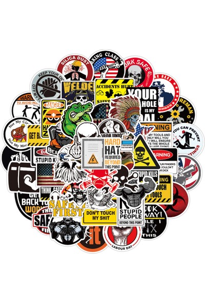 Xinkerui 50 Kask, Kaynak Işçileri, Elektrikçi Grafiti Çıkartmaları, Su Geçirmez Kask Çıkartmaları (Yurt Dışından)