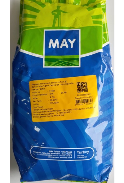 Başak Sofya Fasulye Tohumu 2 kg