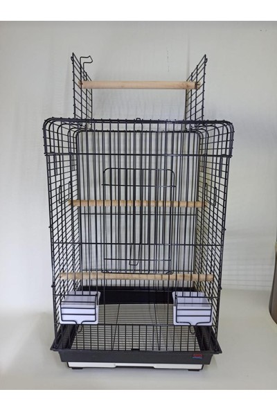 Dayang Papağan Kafesi 52 x 41,5 x 78,5 cm Siyah Üstten Açılabilir