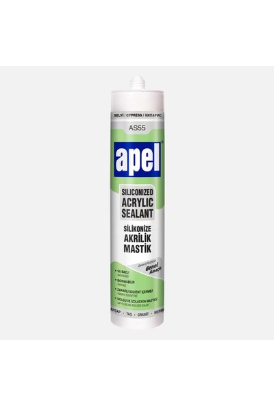 Apel Silikonize Akrilik Mastik Selvi AS55 500 gr Apel Silikonize Akrilik Mastik Selvi AS55 500 gr