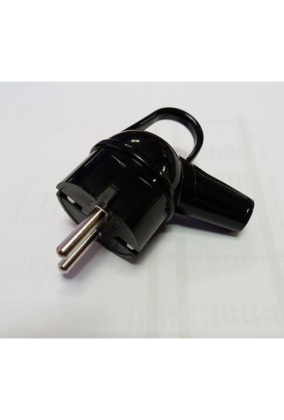 Makel Topraklı Kulplu Fiş Siyah