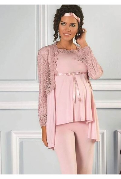 Pierre Cardin P3030 Penye Dantelli Lohusa Seti - Pudra L Beden Pierre Cardin P3030 Penye Dantelli Lohusa Seti - Pudra L Beden