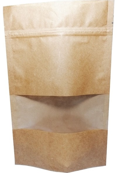 8 Adet Kraft Pencereli Doypack 16 cm x 27 cm x 4 cm 8 Adet Kraft Pencereli Doypack 16 cm x 27 cm x 4 cm
