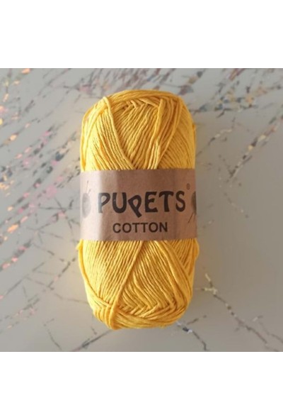 Pupets Cotton El Örgü Ipliği 100 Gr. Sarı Pupets Cotton El Örgü Ipliği 100 Gr. Sarı