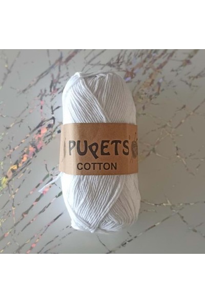 Pupets Cotton El Örgü Ipliği 100 Gr. Beyaz