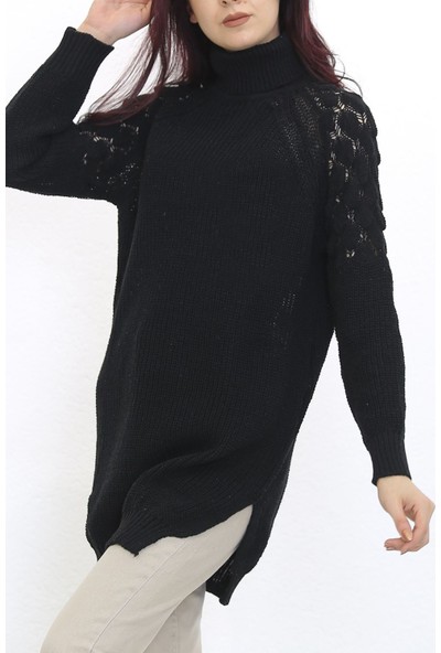 Kol Desenli Triko Tunik-Standart Bedendir L Bedene Kadar Uygun Kol Desenli Triko Tunik-Standart Bedendir L Bedene Kadar Uygun