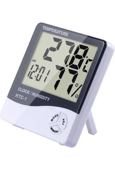 Motorobit Htc-1 Saatli Dijital Termometre - Sıcaklık ve Nem Ölçer