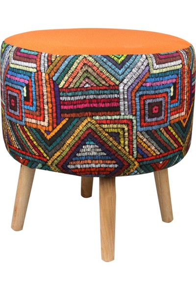 Bhm Store Ahşap Ayaklı Dekoratif Puf Bhm Store Ahşap Ayaklı Dekoratif Puf