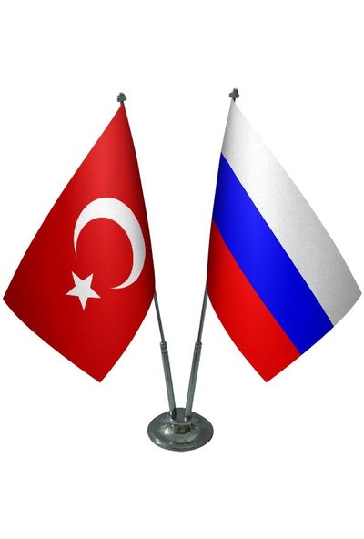 Saturndesign Masaüstü Rusya Bayrağı Türk Bayrağı İkili Krom Direk Masa Bayrak Seti Saturndesign Masaüstü Rusya Bayrağı Türk Bayrağı İkili Krom Direk Masa Bayrak Seti