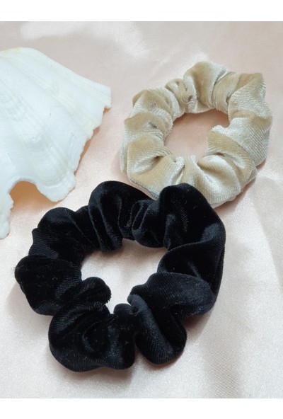 Melkady 361 - Kadife Scrunchie Saç Lastiği (2'li)