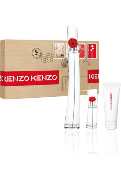 Kenzo Flower By Kenzo Edp 75 ml Body Lotion + 100 ml + 15 ml Kadın Parfüm Seti