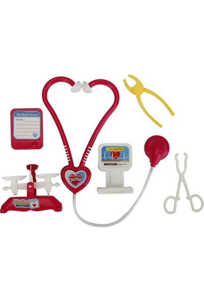 Junıor Doktor Seti - Kırmızı Stetoskp – Monitör
