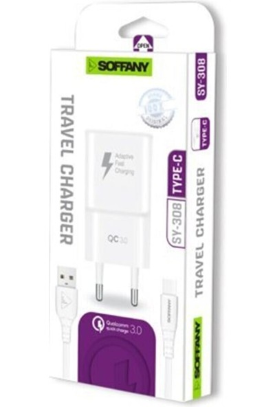 Soffany SY-308 3.0A Type-C Hızlı Şarj Seti