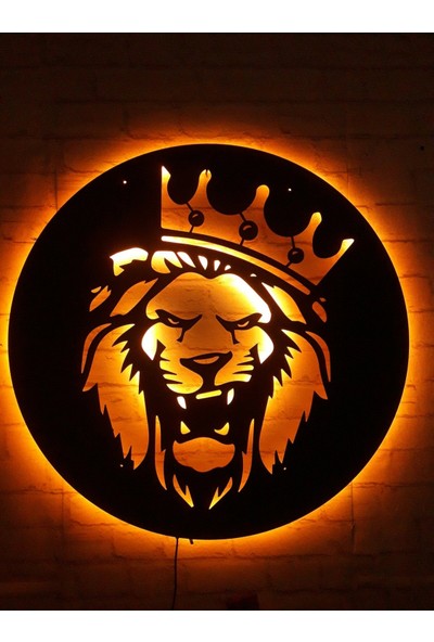 Dekor Hediyelik Rgb Kumandalı Aslan Kral LED Işıklı Ahşap Mdf Dekoratif Tablo Dekor Hediyelik Rgb Kumandalı Aslan Kral LED Işıklı Ahşap Mdf Dekoratif Tablo