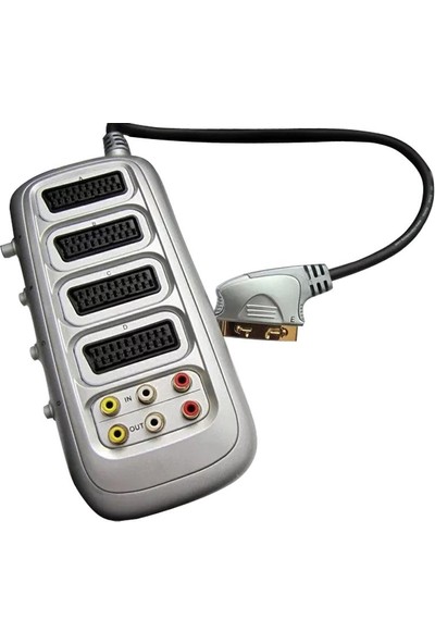 Narita Scart Çoklayıcı Dağıtıcı Dörtlü Rca Butonlu