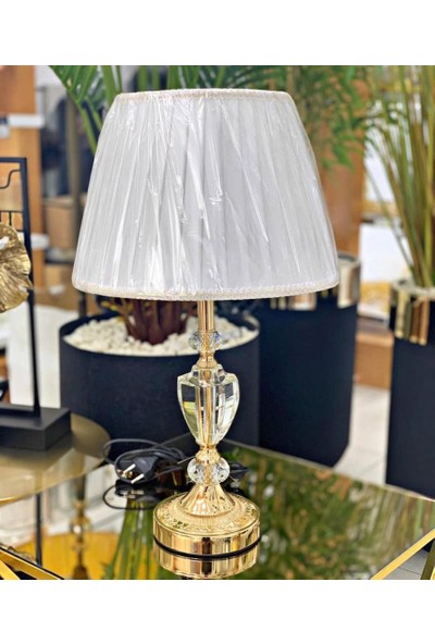 Akn Lüx Kristal Taşlı Abajur