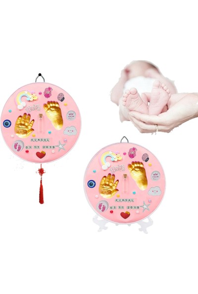 Hayalim Kapımda Bebek El Ayak Izi Hatıra Seti - Kapı Süsü