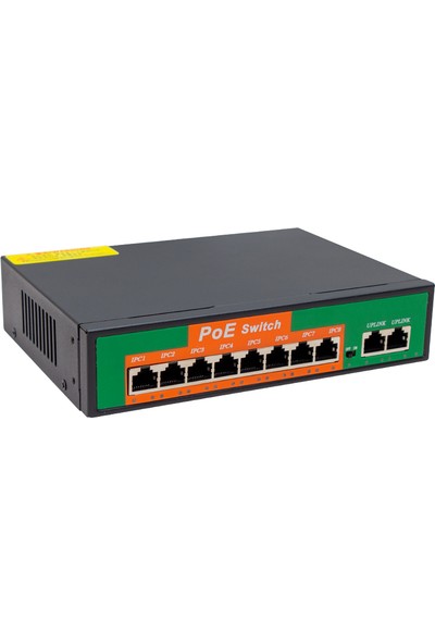 Powermaster 96W 10/100 Mbps 8+2 Port Poe Ethernet Switch