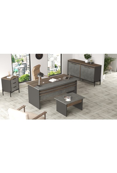 Robin Home Berlin Abce Ofis Büro Masa Takımı Barok-Antrasit Robin Home Berlin Abce Ofis Büro Masa Takımı Barok-Antrasit