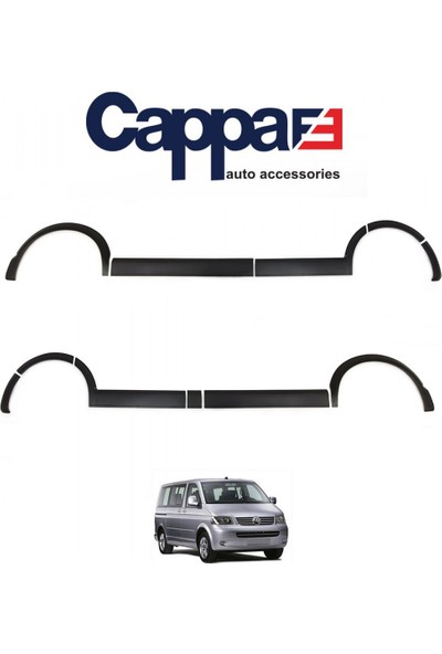 Cappafe Volkswagen Transporter T5 Kısa Şasi / 2003 - 2009 / Çamurluk ve Kapı Dodikleri Set / 11 Parça / Sol Sürgü Cappafe Volkswagen Transporter T5 Kısa Şasi / 2003 - 2009 / Çamurluk ve Kapı Dodikleri Set / 11 Parça / Sol Sürgü
