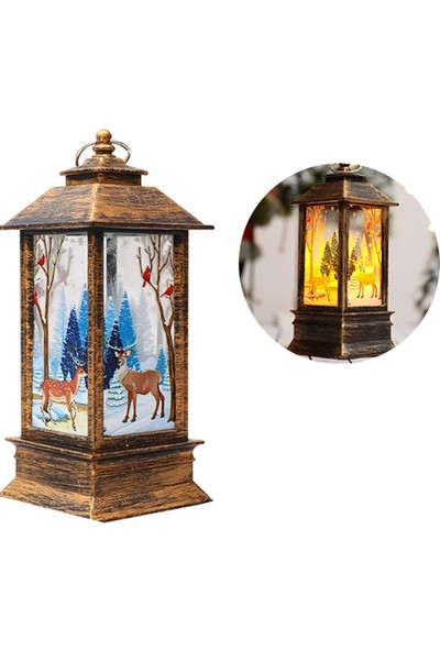 Kyver Yılbaşı Dekorasyon LED Mum Fener Geyik Bronz (13X5,3CM) Kyver Yılbaşı Dekorasyon LED Mum Fener Geyik Bronz (13X5,3CM)