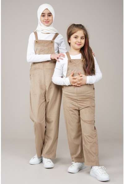 Markosin Genç Kız Kadife Bahçıvan Askılı Tulum 1017