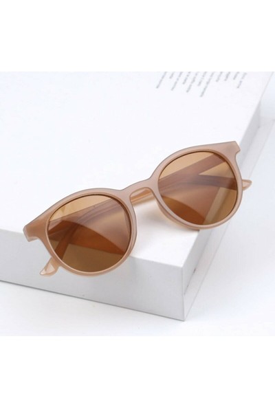 Modalucci Kahverengi Unisex Güneş Gözlüğü Round Kemik