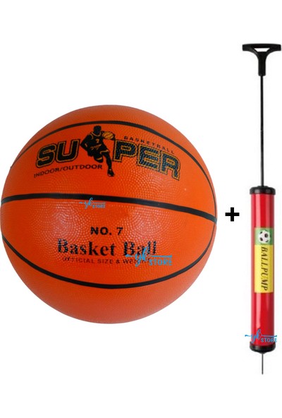 Yk Store Sport Süper Basket Topu 7 Numara ve Şişirme Pompası Hediye Yk Store Sport Süper Basket Topu 7 Numara ve Şişirme Pompası Hediye