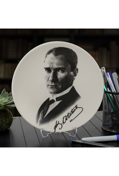 Keramika Atatürk Portre Tabak - A01 Keramika Atatürk Portre Tabak - A01