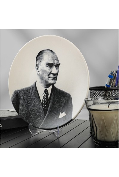 Keramika Atatürk Portre Tabak - A03 Keramika Atatürk Portre Tabak - A03