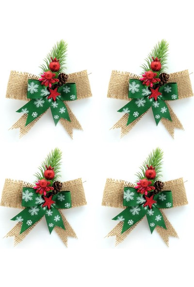 Lora Davet Hediye Kutuları Hediye Paketleri Fiyongu Çiçeği Süsü (4 Adet) Çok Renkli - 49654