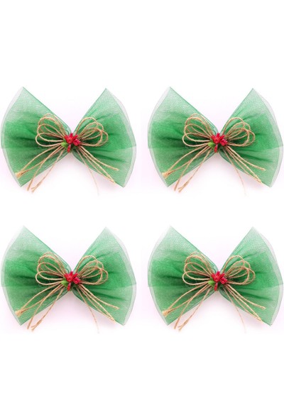 Lora Davet Hediye Kutuları Hediye Paketleri Fiyongu Çiçeği Süsü (4 Adet) Yeşil - 49660