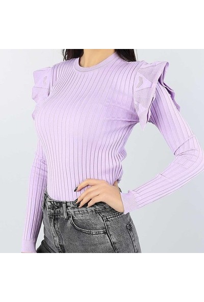 Amisos Omzu Fırfırlı Body-Standart Beden