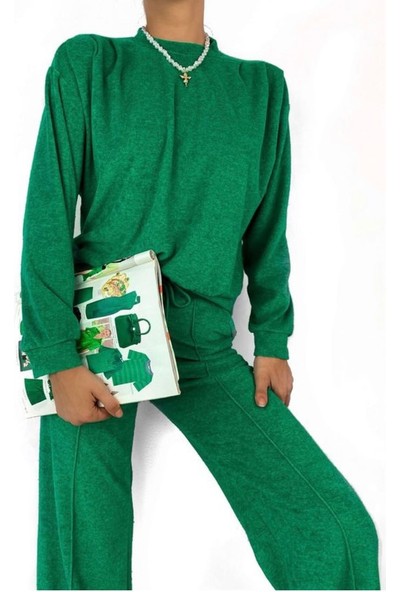 Miyu Accessories Yeşil Kadife Eşofman Takımı