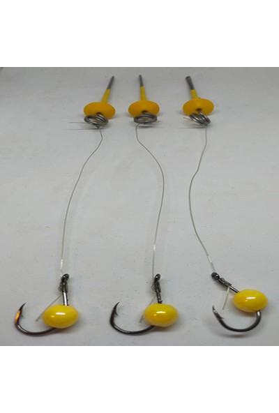 Sazan Rig Küspe Aparatlı Sarı Janjan Boncuklu Sazan Takımı (3 Lü Set) Sazan Rig Küspe Aparatlı Sarı Janjan Boncuklu Sazan Takımı (3 Lü Set)