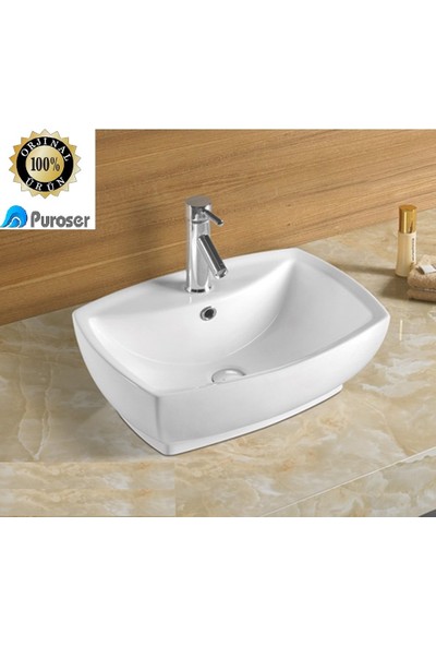 Puroser Lila Tezgah Üstü Çanak Lavabo