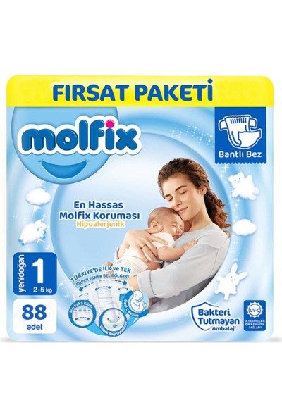 Molfix 1 Numara 88 Adet Bebek Bezi