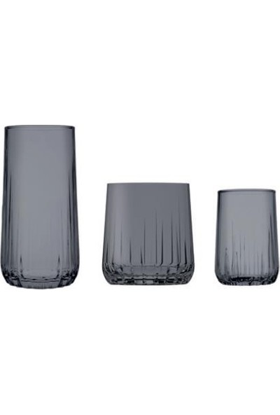Paşabahçe Nova Bardak Seti Takımı 18 Prç. Su Meşrubat Bardağı 3 Boy Gri Paşabahçe Nova Bardak Seti Takımı 18 Prç. Su Meşrubat Bardağı 3 Boy Gri