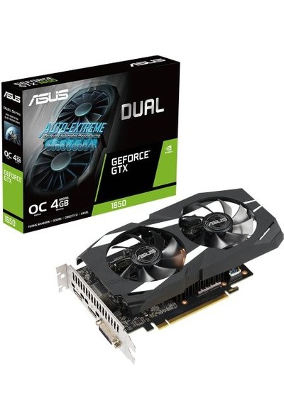Asus DUAL-GTX1650-O4GD6-P 4GB128Bit GDDR6 PCi-Express 3.0 Ekran Kartı Asus DUAL-GTX1650-O4GD6-P 4GB128Bit GDDR6 PCi-Express 3.0 Ekran Kartı