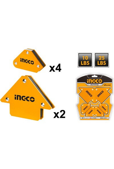 Ingco Manyetik Kaynak Tutucu Seti AMWH6001