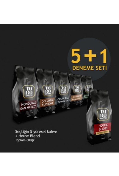 Toro Coffee Roastery 5+1 Filtre Kahve Deneme Seti Toro Coffee Roastery 5+1 Filtre Kahve Deneme Seti